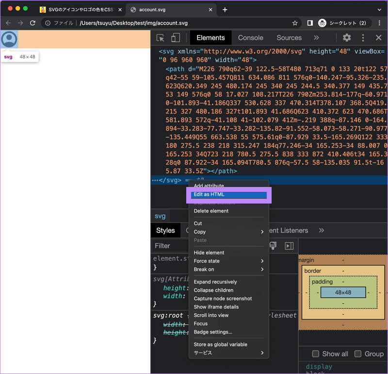SVGとPNGのアイコンを表示してみよう！｜tsuyu0102｜coconalaブログ
