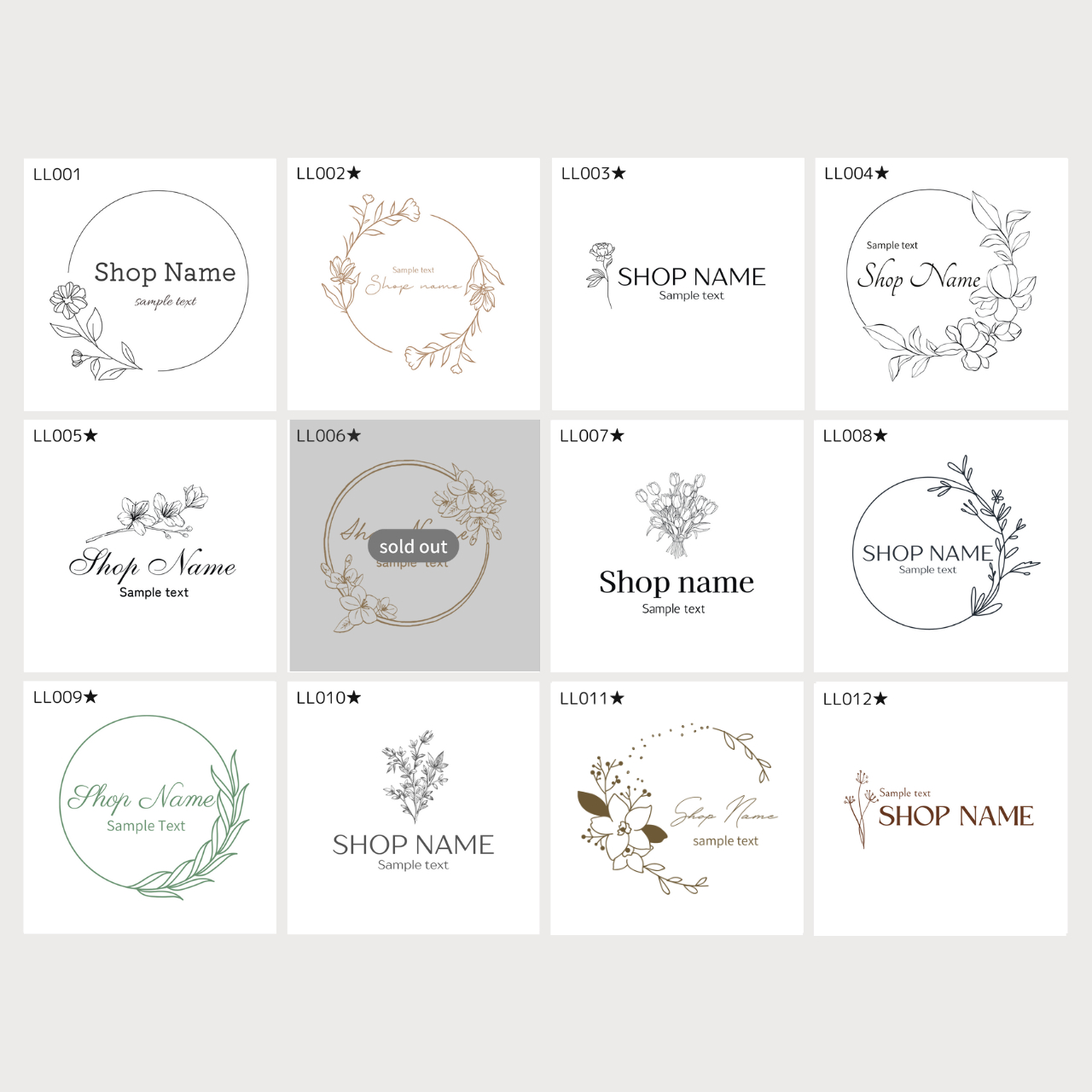 ロゴ ラインシリーズ デザイン一覧｜yuzuriha design｜coconalaブログ