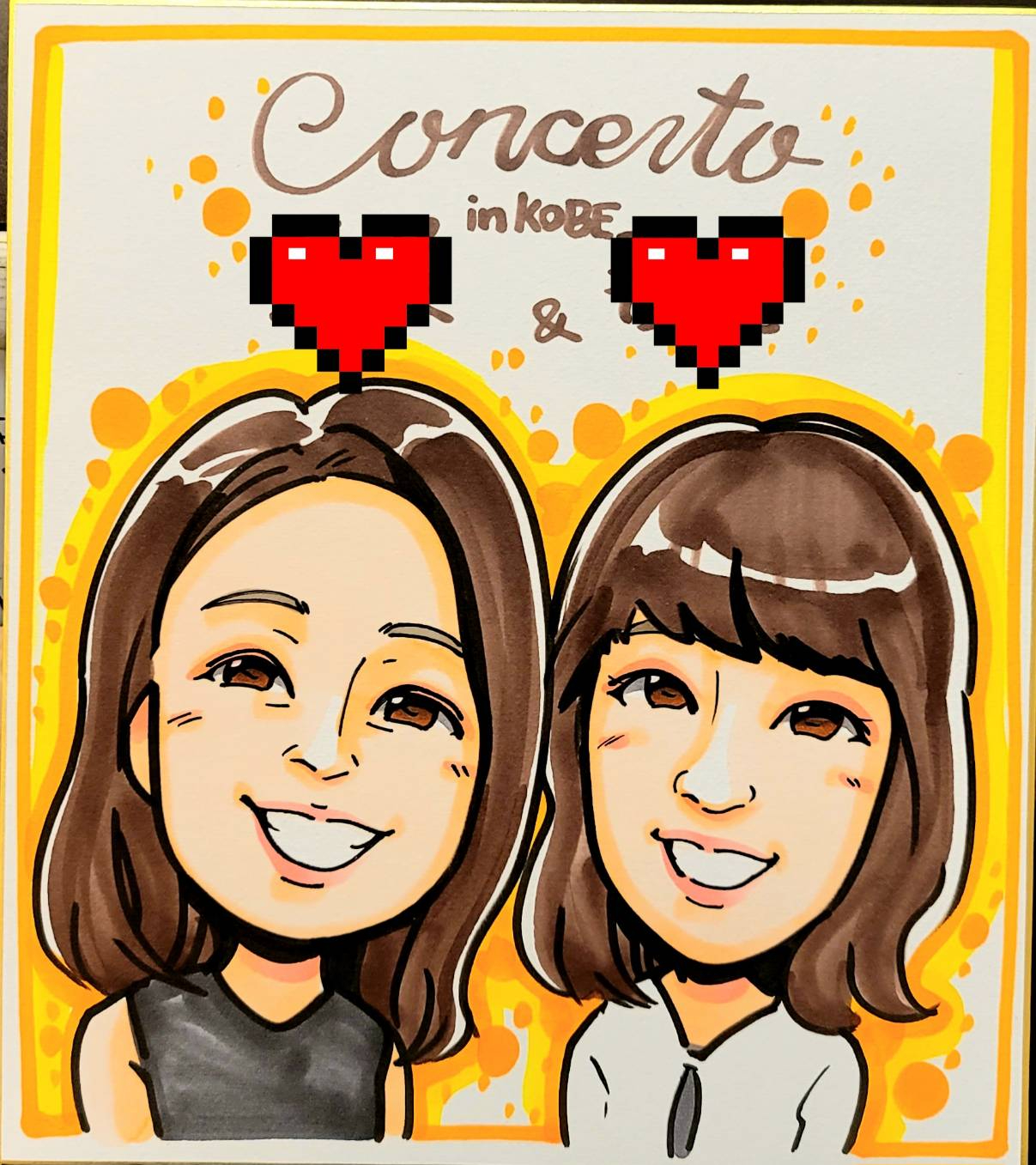 神戸の二人旅での特別な思い出！umieハーバーランドでの似顔絵が叶うコンチェルト｜似顔絵師 イソノ｜coconalaブログ