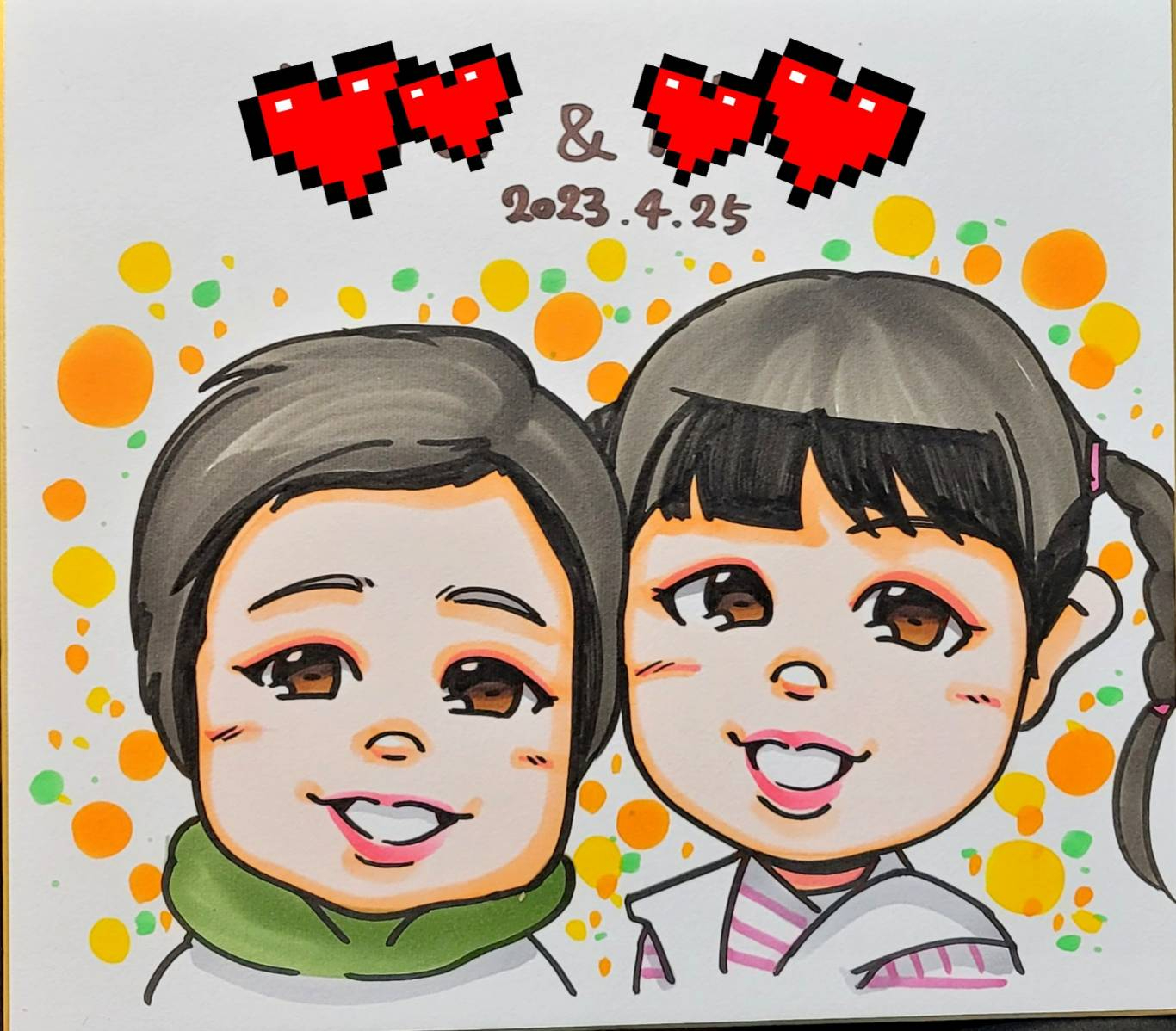 兄弟との思い出を似顔絵に！関西旅行で楽しむumieの魅力｜似顔絵師 イソノ｜coconalaブログ