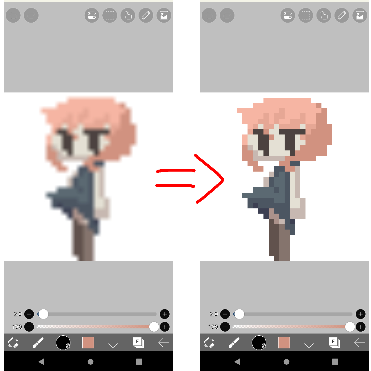 【私流】ibisPaint Xでのドット絵制作に使える機能紹介｜布団こたつ＠ドット絵／イラスト制作｜coconalaブログ