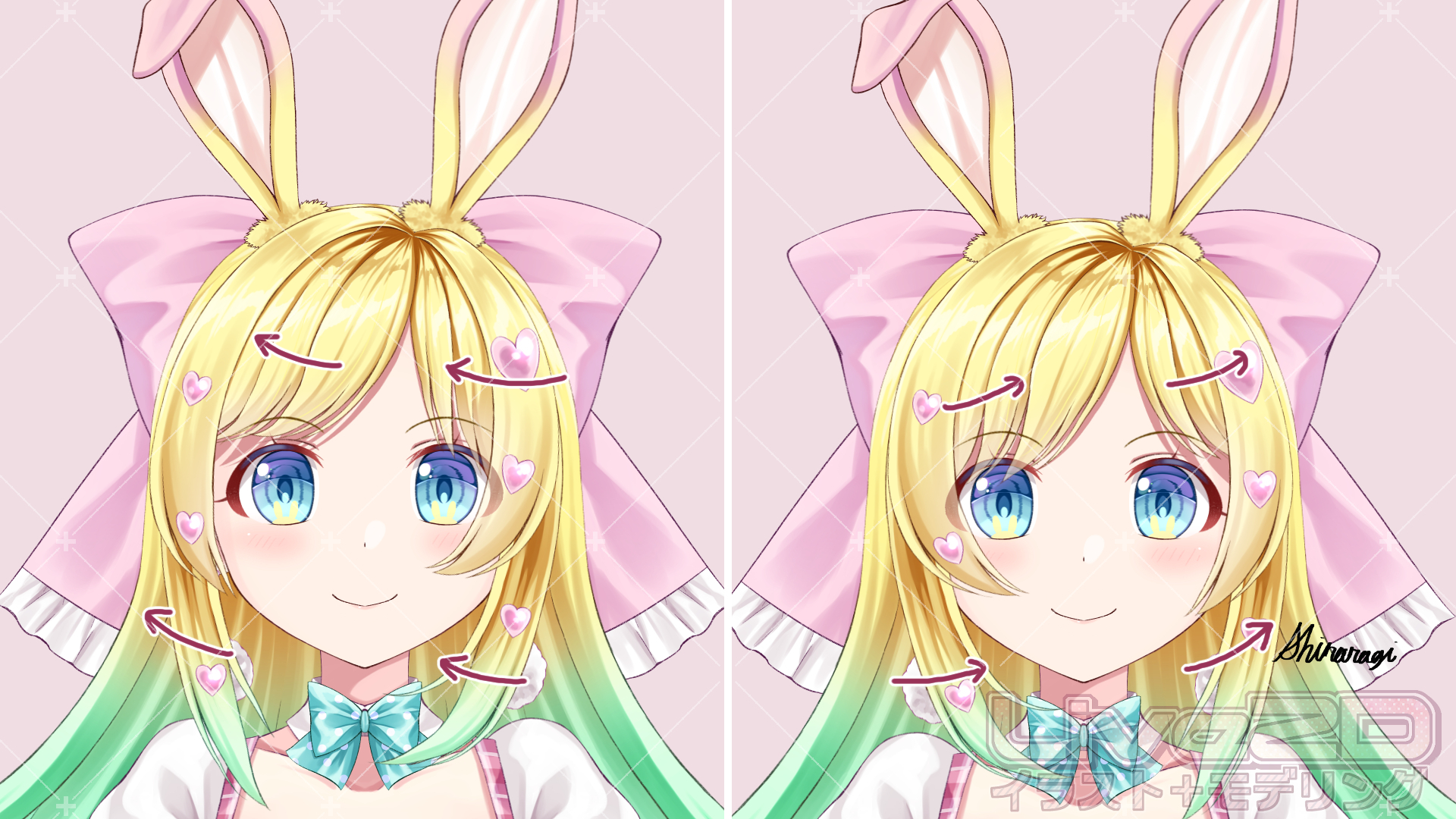 【Live2Dモデル作成記②】髪の揺れ、角度Z｜しららぎ＠イラスト＆Live2D｜coconalaブログ