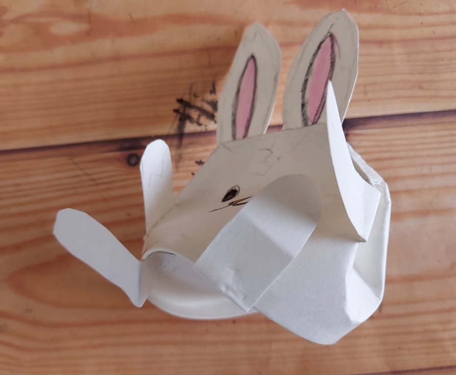 紙コップうさぎ（前後に動きます）｜suou1207｜coconalaブログ