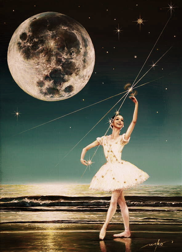 中秋の名月☆油彩画【琴線に触れる】～TOUCH HEARTSTRINGS～｜色彩のソムリエ（画家）｜coconalaブログ