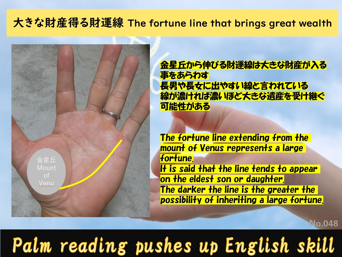 大きな財産得る財運線 The fortune line that brings great wealth(048)｜ノリックNorick ...