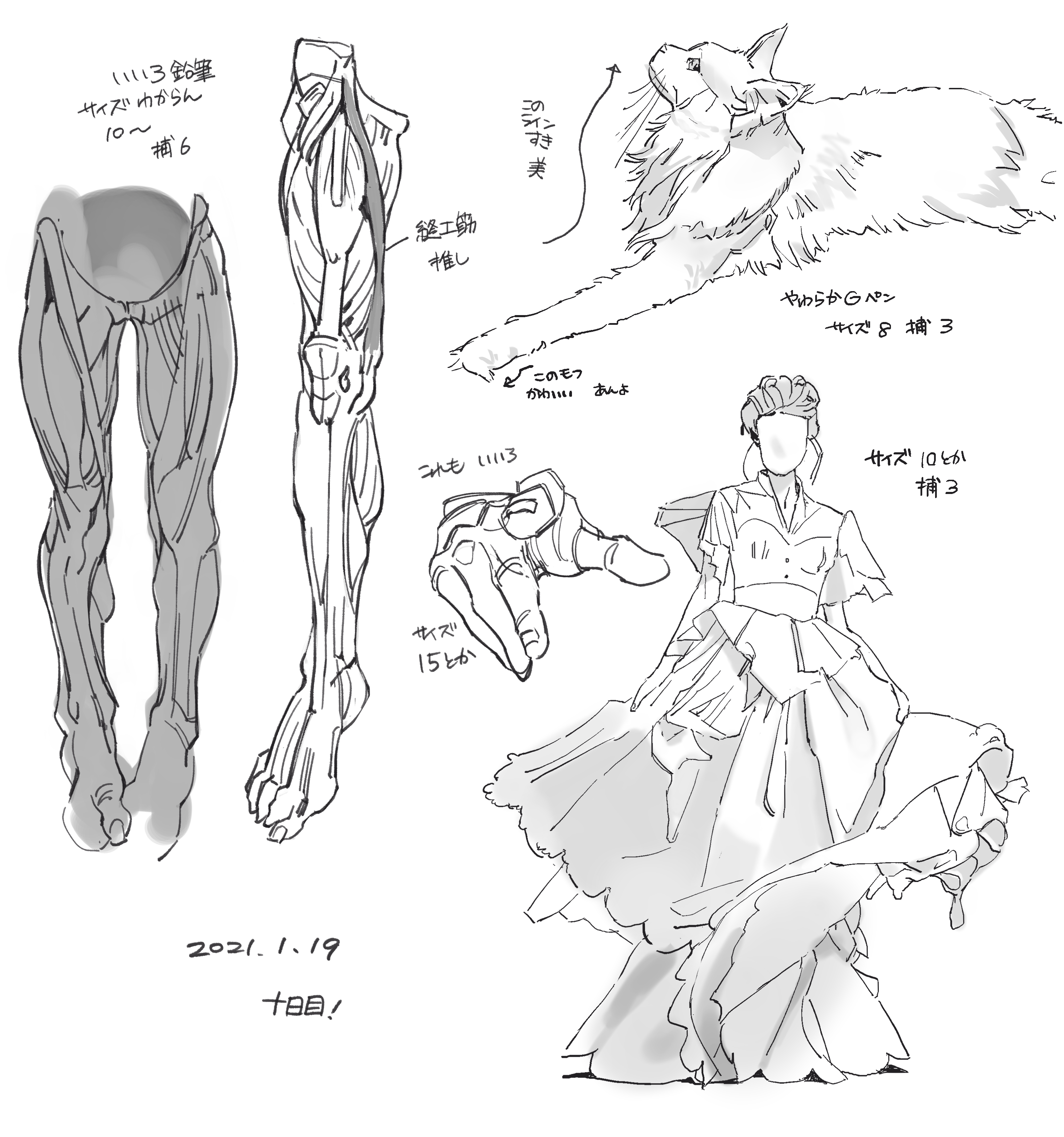 模写3｜aMeツジ｜coconalaブログ