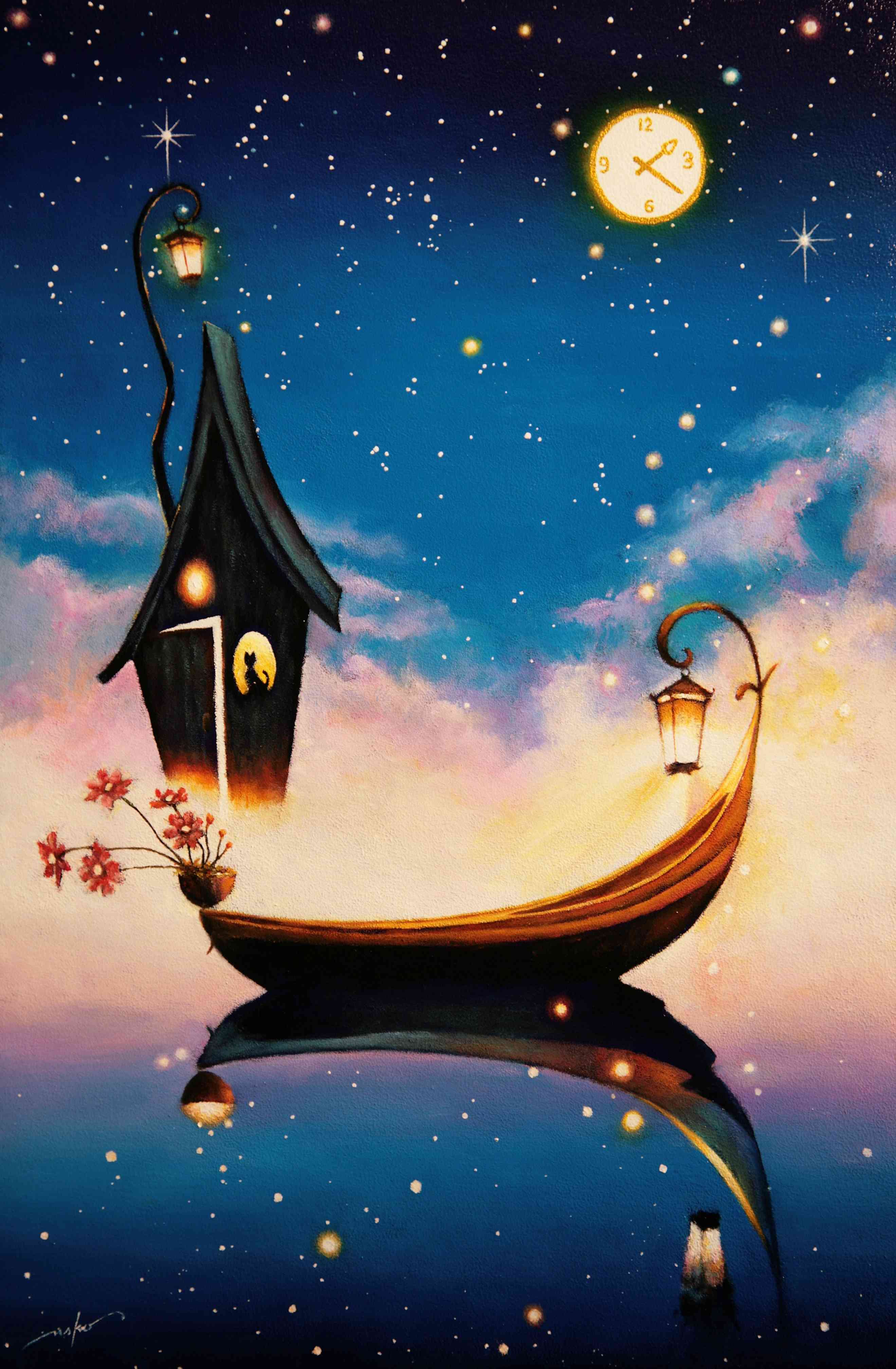 coconalaからの御購入☆作品画像【魔法の舟】～THE MAGICAL SHIP～｜色彩のソムリエ（画家）｜coconalaブログ