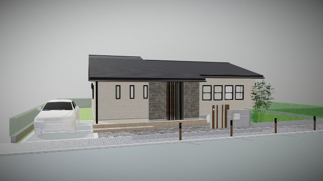 【まどりちゃんのVR間取り集】アイランドキッチンと吹き抜けの楽しい3LDKの平屋｜まどりちゃんの「VR」間取り作成サービス｜coconalaブログ