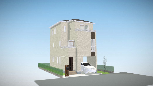 限られた間口でも4LDKを楽しむ都市型三階建て｜まどりちゃんの「VR」間取り作成サービス｜coconalaブログ