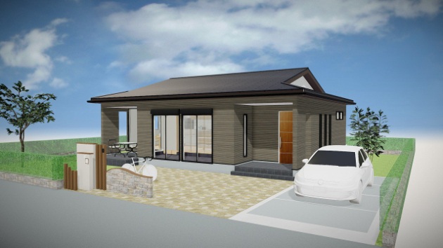 おおきな土間空間のある平屋の間取り｜まどりちゃんの「VR」間取り作成サービス｜coconalaブログ