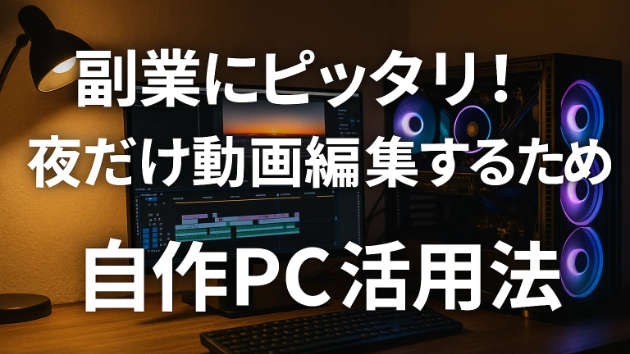 副業にピッタリ！夜だけ動画編集するための自作PC活用法｜PCラボCOZY PC作成代行｜coconalaブログ