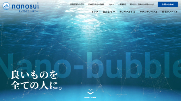 ホームページ制作事例-ナノスイカンパニー｜webbasetokyo＠WEB制作プロ｜coconalaブログ