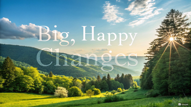 「big,happy changes」大きな嬉しい変化｜寄り添う聴き手 アキラ 迷い不安の相談室｜coconalaブログ