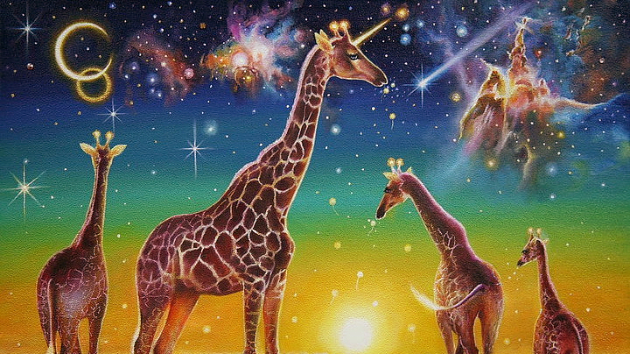 ユニコーンジラフ☆油彩画【遥かなる想い】〜ETERNAL FEELING〜｜色彩のソムリエ（画家）｜coconalaブログ