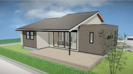 スキップフロアと広々書斎がある、遊び心と機能性を兼ね備えた平屋プラン｜まどりちゃんの「VR」間取り作成サービス｜coconalaブログ